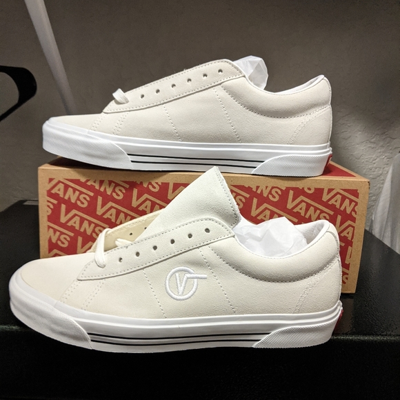 Vans | Shoes | Vans Sid Suede Sneakers In A Cream Colorway | Poshmark